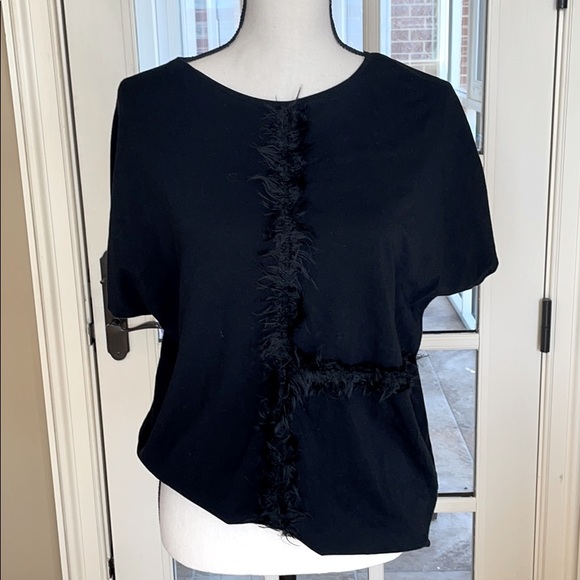 Zara | Tops | Zara Black Short Sleeves Tunic Top | Poshmark